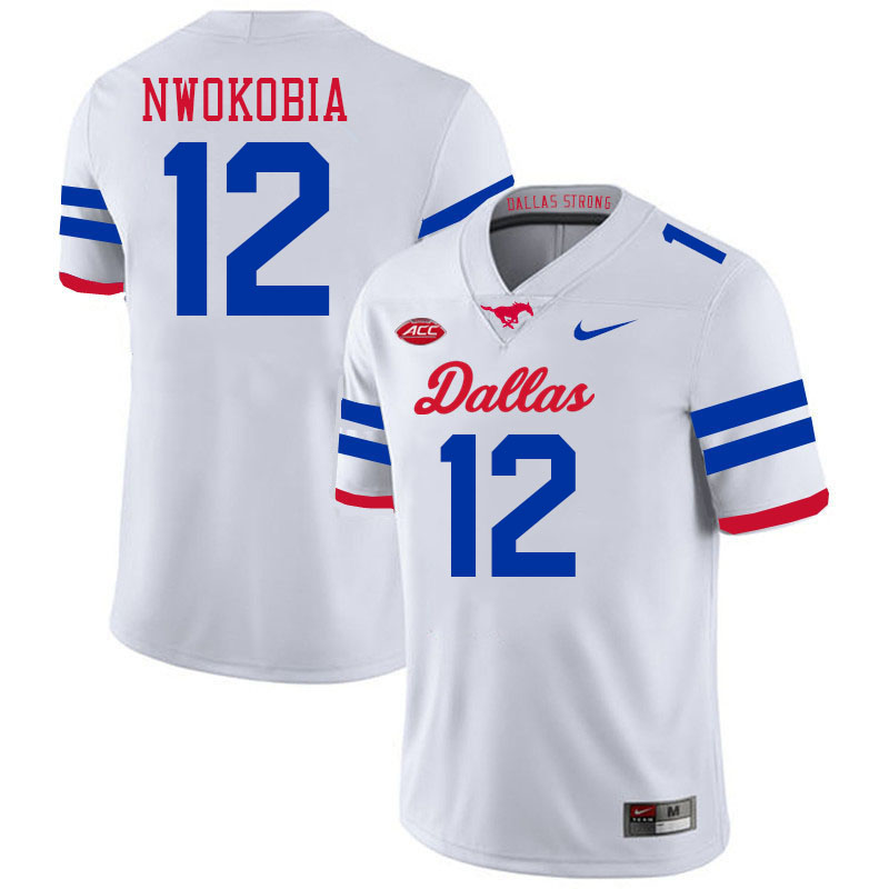 SMU Mustangs #12 Isaiah Nwokobia Jersey College Football Uniforms ...